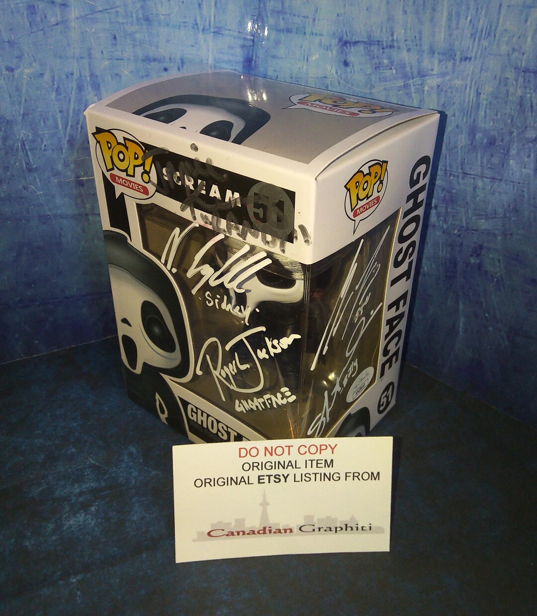 Scream Cast Hand Signed Autograph Funko Pop Figure COA Roger Jackson, Matthew Lillard, Skeet ...