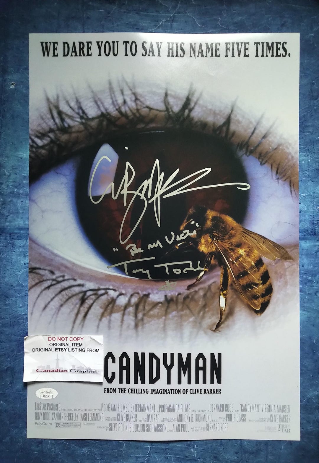 Tony Todd & Clive Barker Hand Signed Autograph 12x18 Photo JSA COA - Etsy