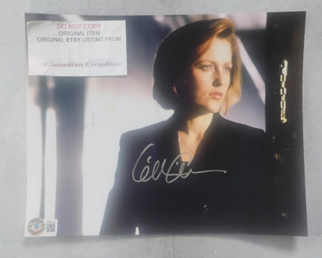 Gillian Anderson Hand Signed Autograph 8x10 Photo BAS COA X-files - Etsy