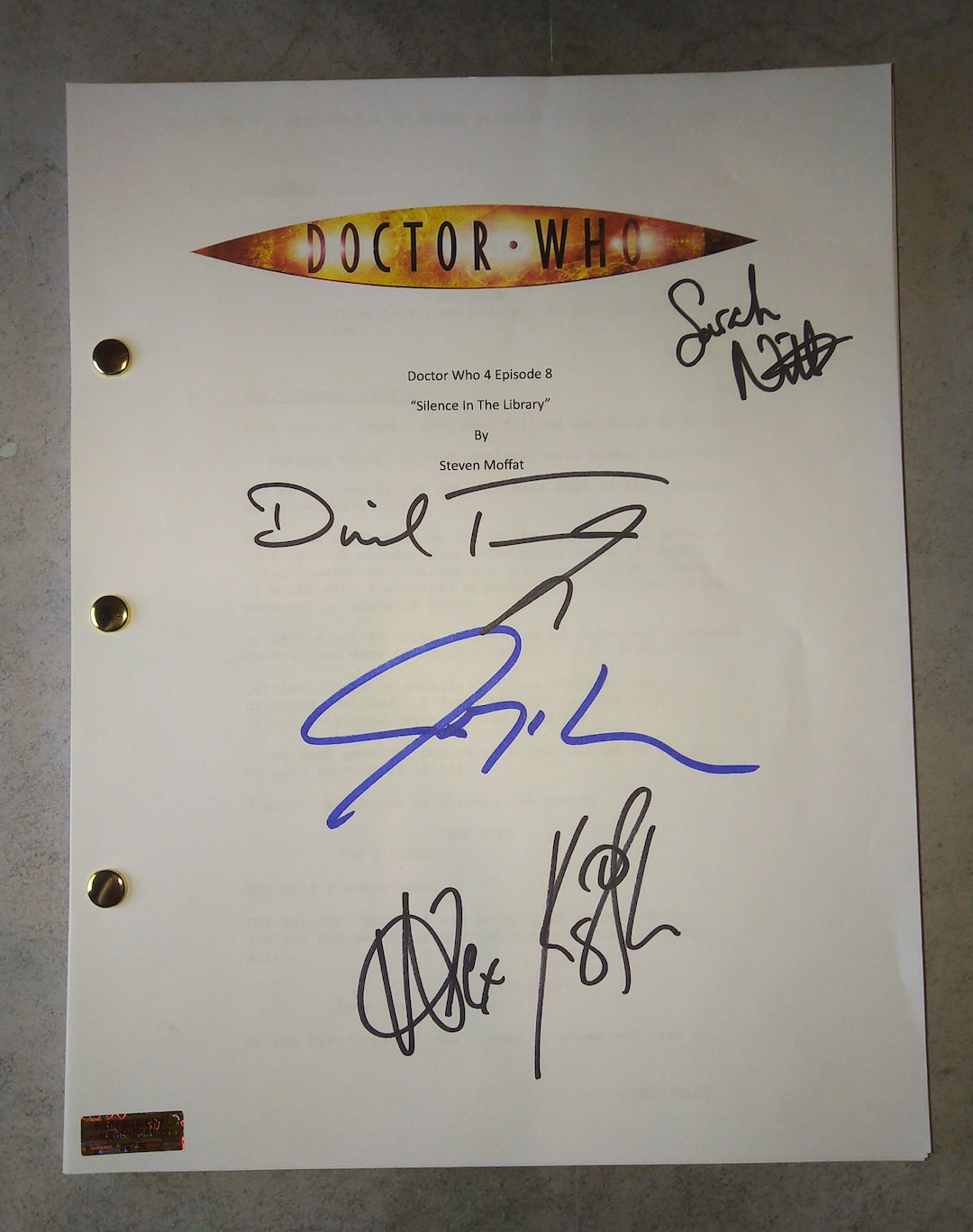 Doctor Who Cast Hand Signed Autograph Script COA David Tennant, Alex ...