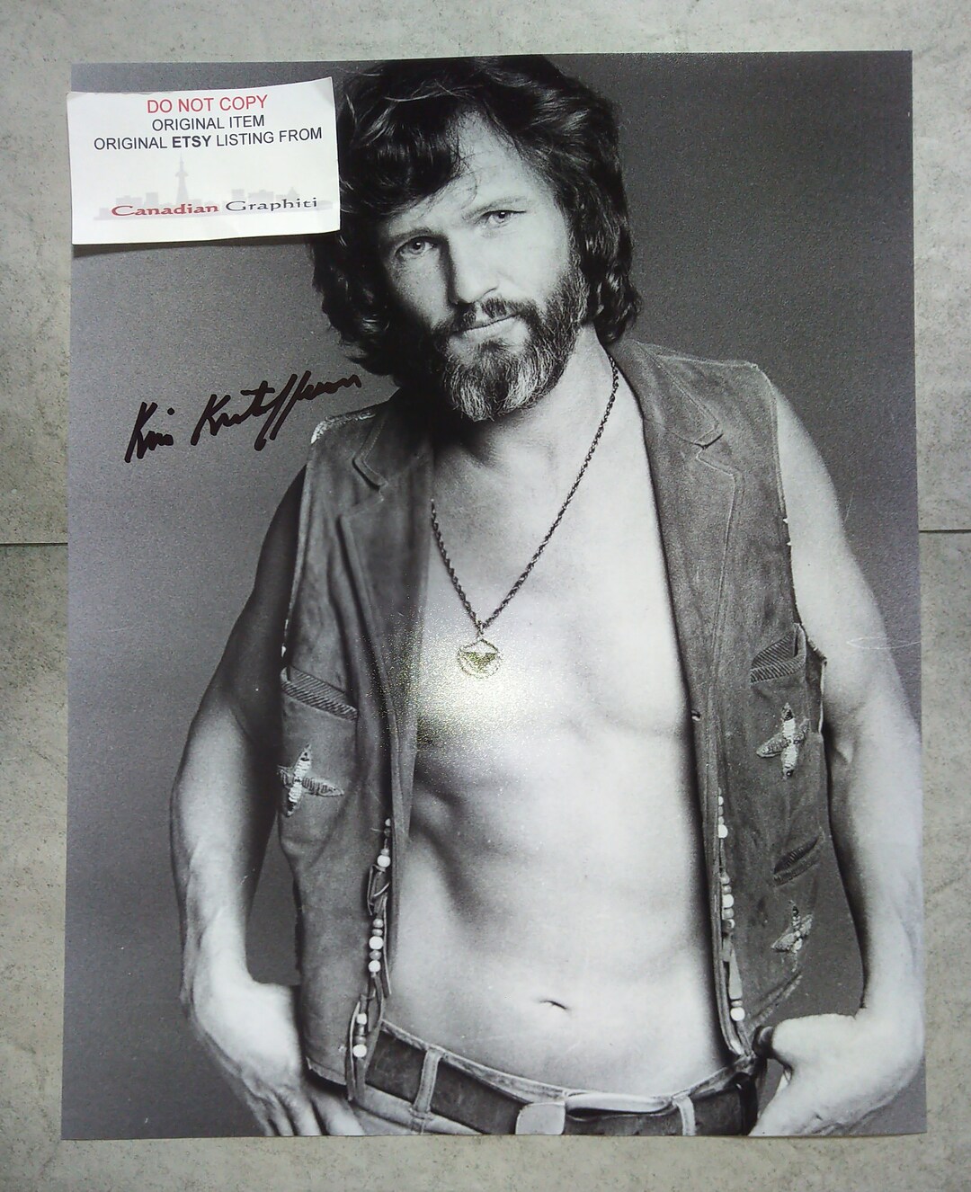 Kris Kristofferson Hand Signed Autograph 11x14 Photo COA - Etsy