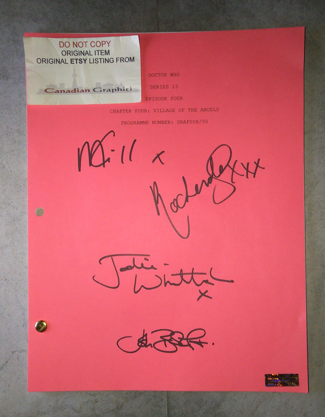 Doctor Who 4x Cast Hand Signed Autograph Script COA Jodie Whittaker ...