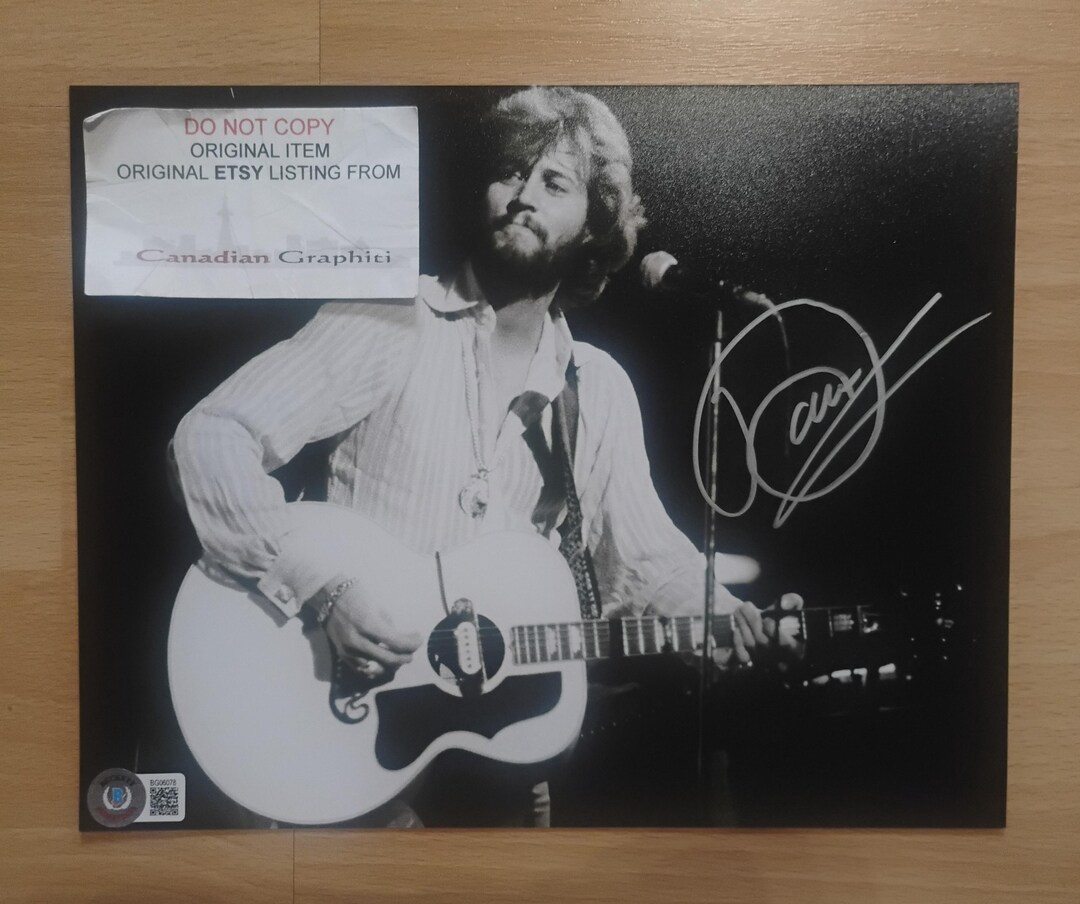 Barry Gibb Hand Signed Autograph 8x10 Photo BAS COA - Etsy