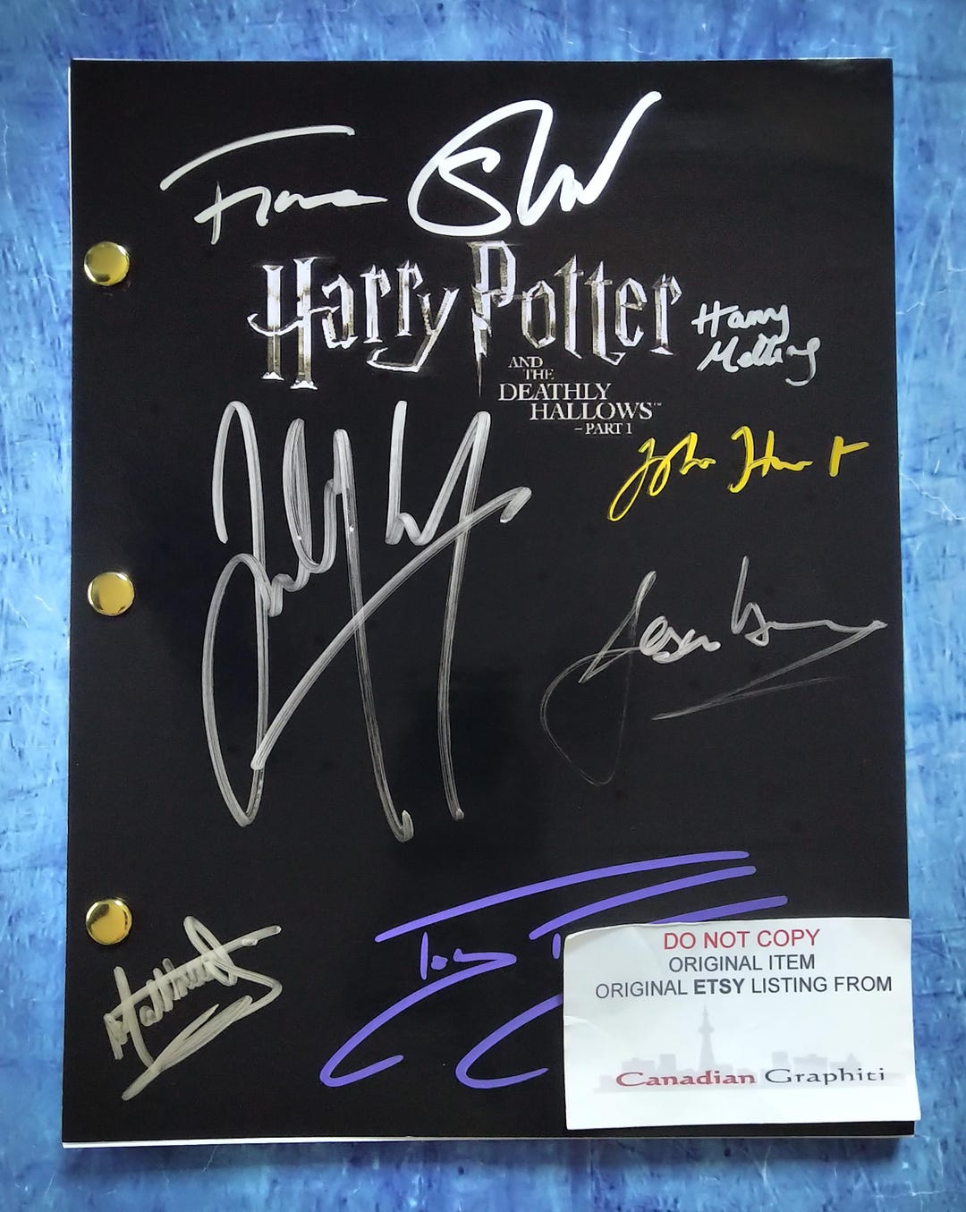 Harry Potter Cast Hand Signed Autograph Script COA Tom Felton, Jason ...