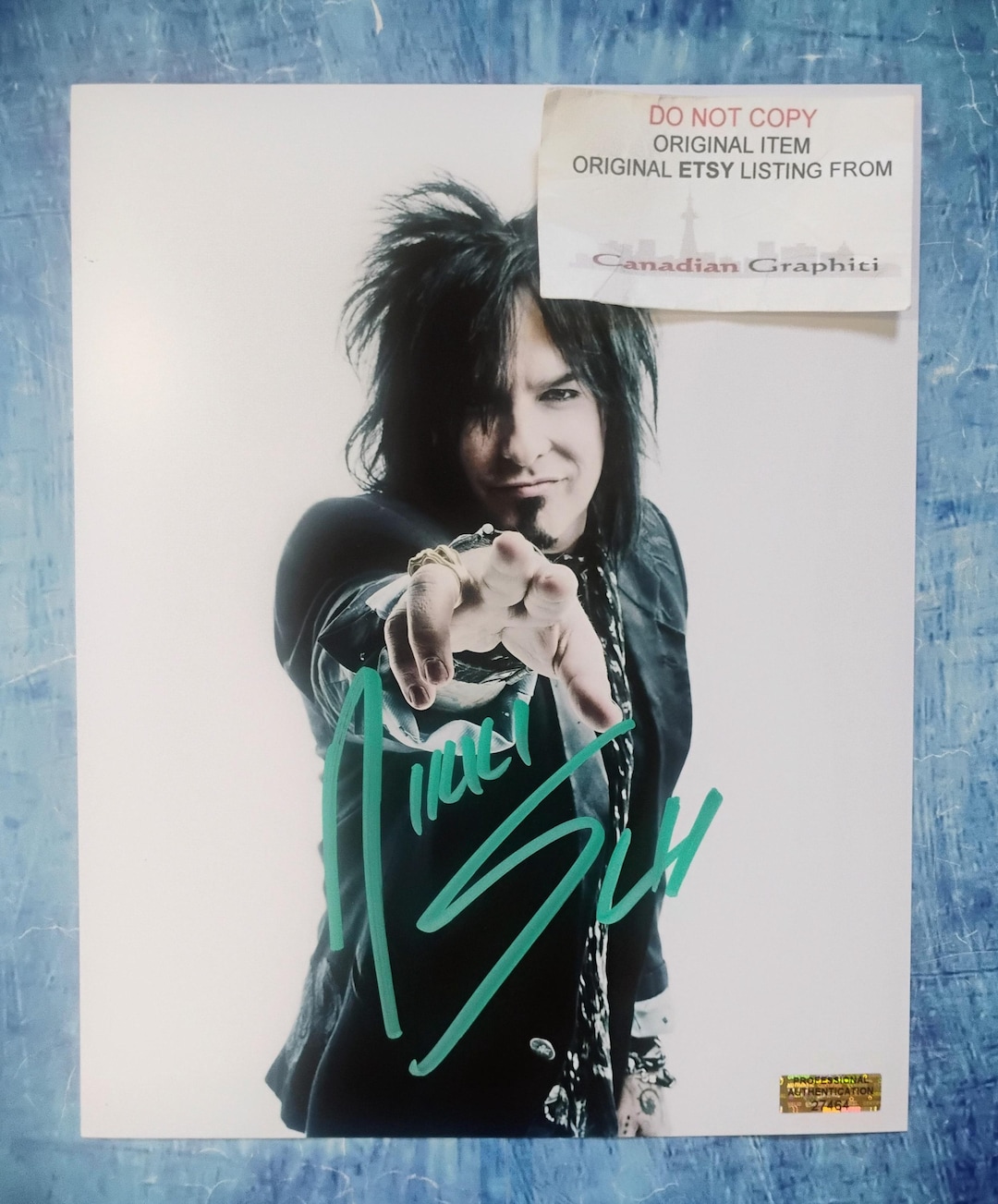 Nikki Sixx Hand Signed Autograph 8x10 Photo COA Motley Crue - Etsy