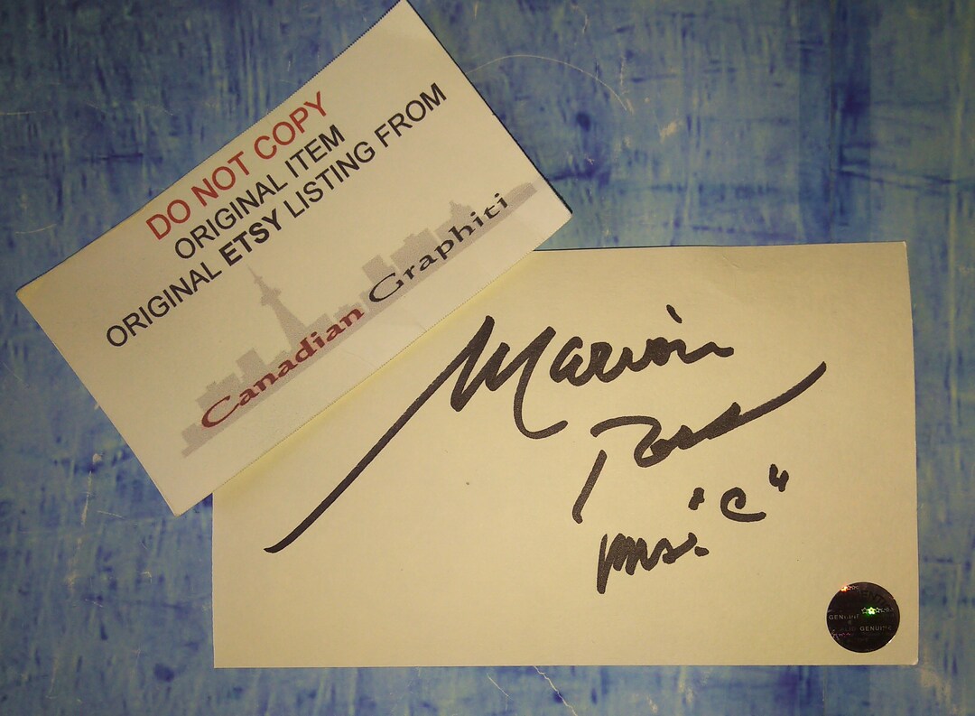 Marion Ross Hand Signed Autograph Index Card COA - Etsy