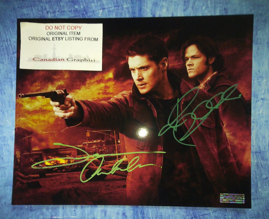 Jared Padalecki & Jensen Ackles Hand Signed Autograph 8x10 Photo COA ...