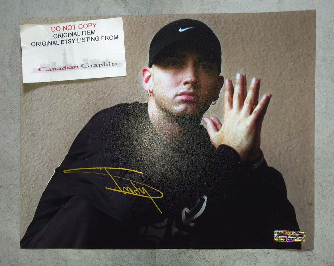 Eminem Hand Signed Autograph 8x10 Photo COA - Etsy Australia
