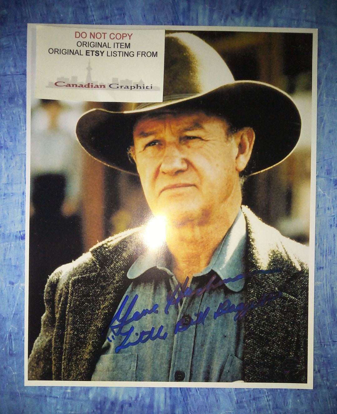 Gene Hackman Hand Signed Autograph Character 8x10 Photo COA Unforgiven ...