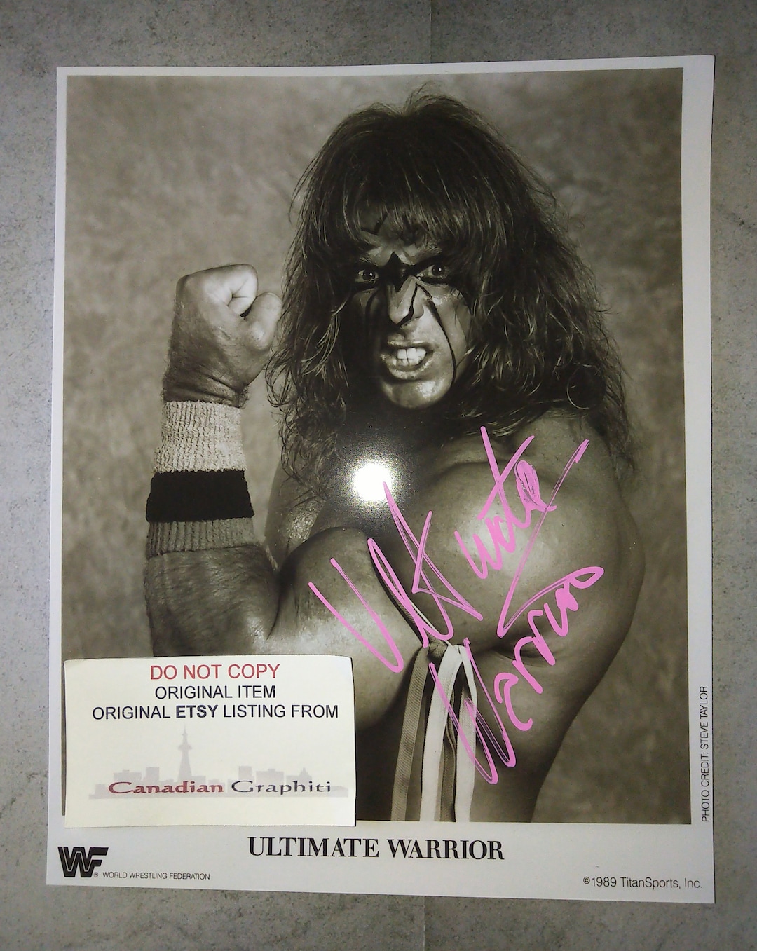 Ultimate Warrior Hand Signed Autograph 8x10 Photo COA - Etsy