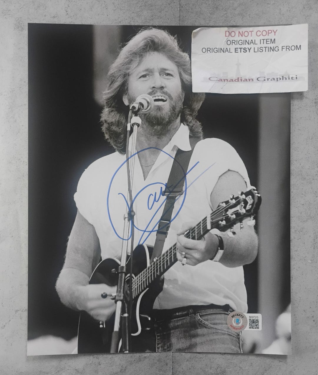 Barry Gibb Hand Signed Autograph 8x10 Photo BAS COA - Etsy