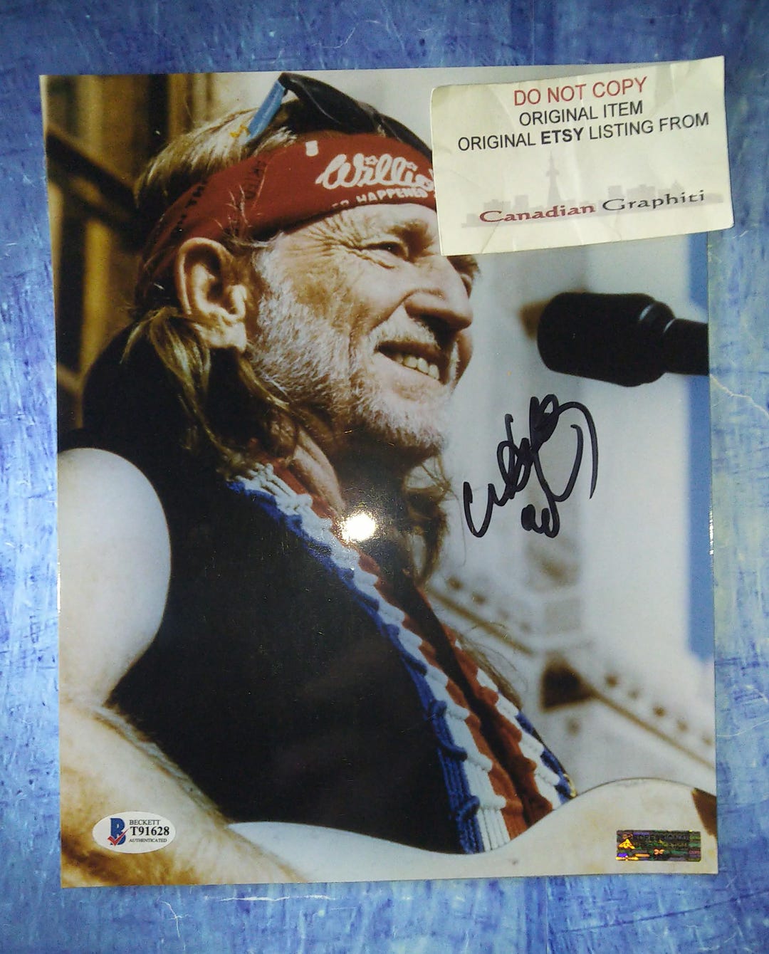 Willie Nelson Hand Signed Autograph 8x10 Photo COA + BAS - Etsy