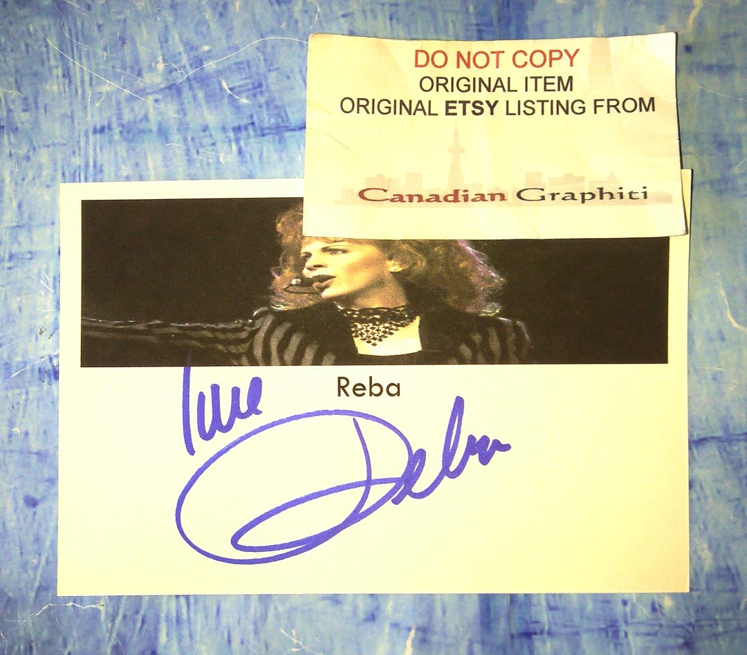 Reba Mcentire Hand Signed Autograph Index Card COA - Etsy