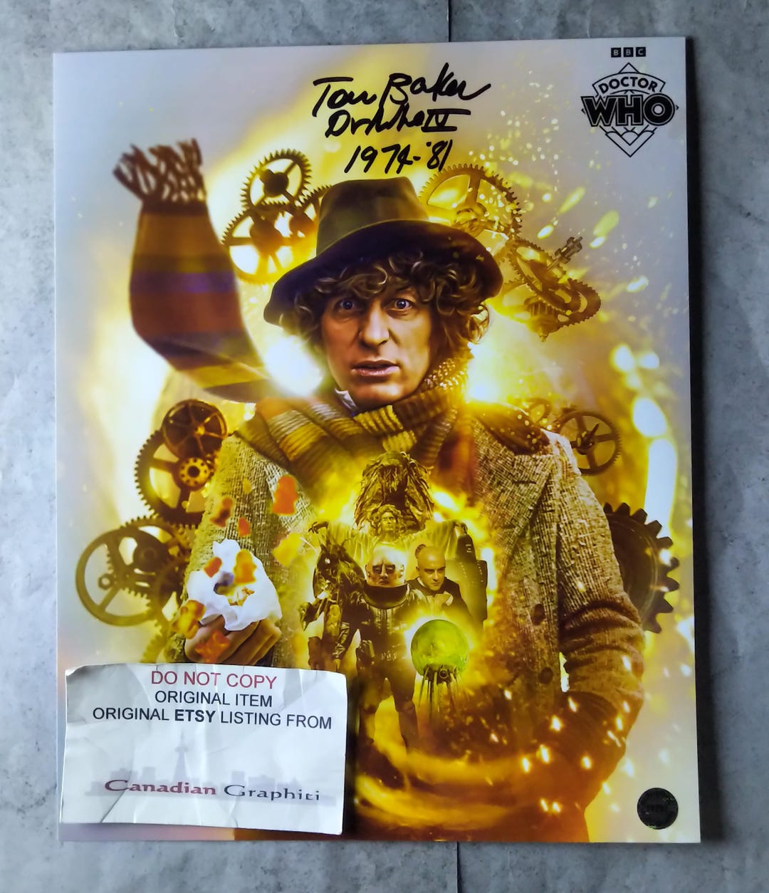 Tom Baker Hand Signed Autograph 8x10 Photo COA Doctor Who - Etsy