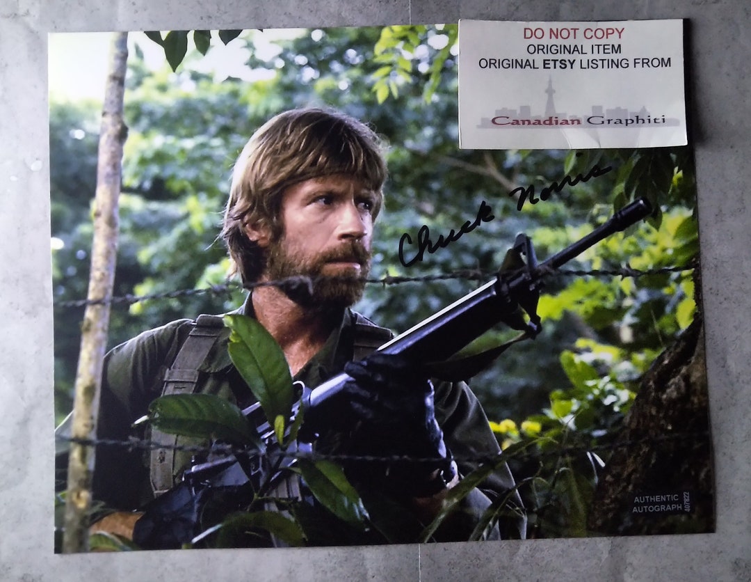 Chuck Norris Hand Signed Autograph 8x10 Photo COA - Etsy