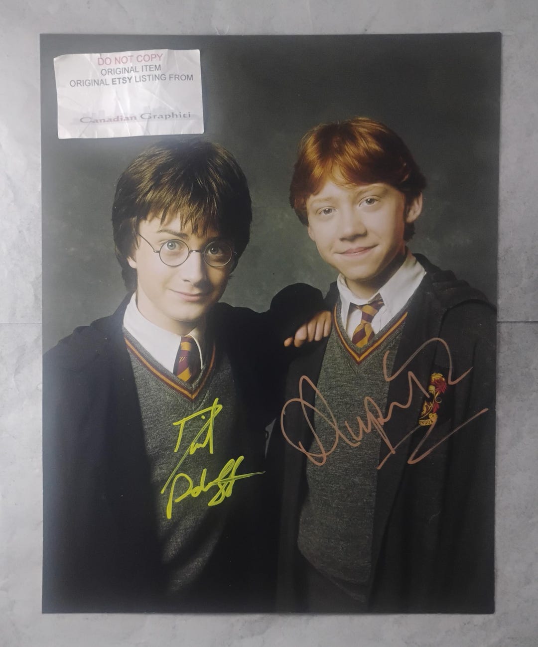 Rupert Grint & Daniel Radcliffe Hand Signed Autograph 11x14 Photo COA ...