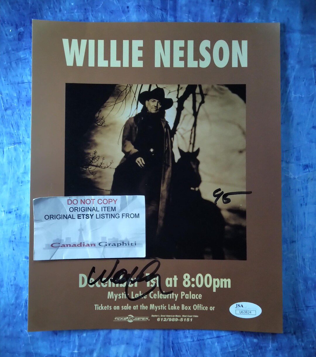 Willie Nelson Hand Signed Autograph 8x10 Photo COA + JSA - Etsy