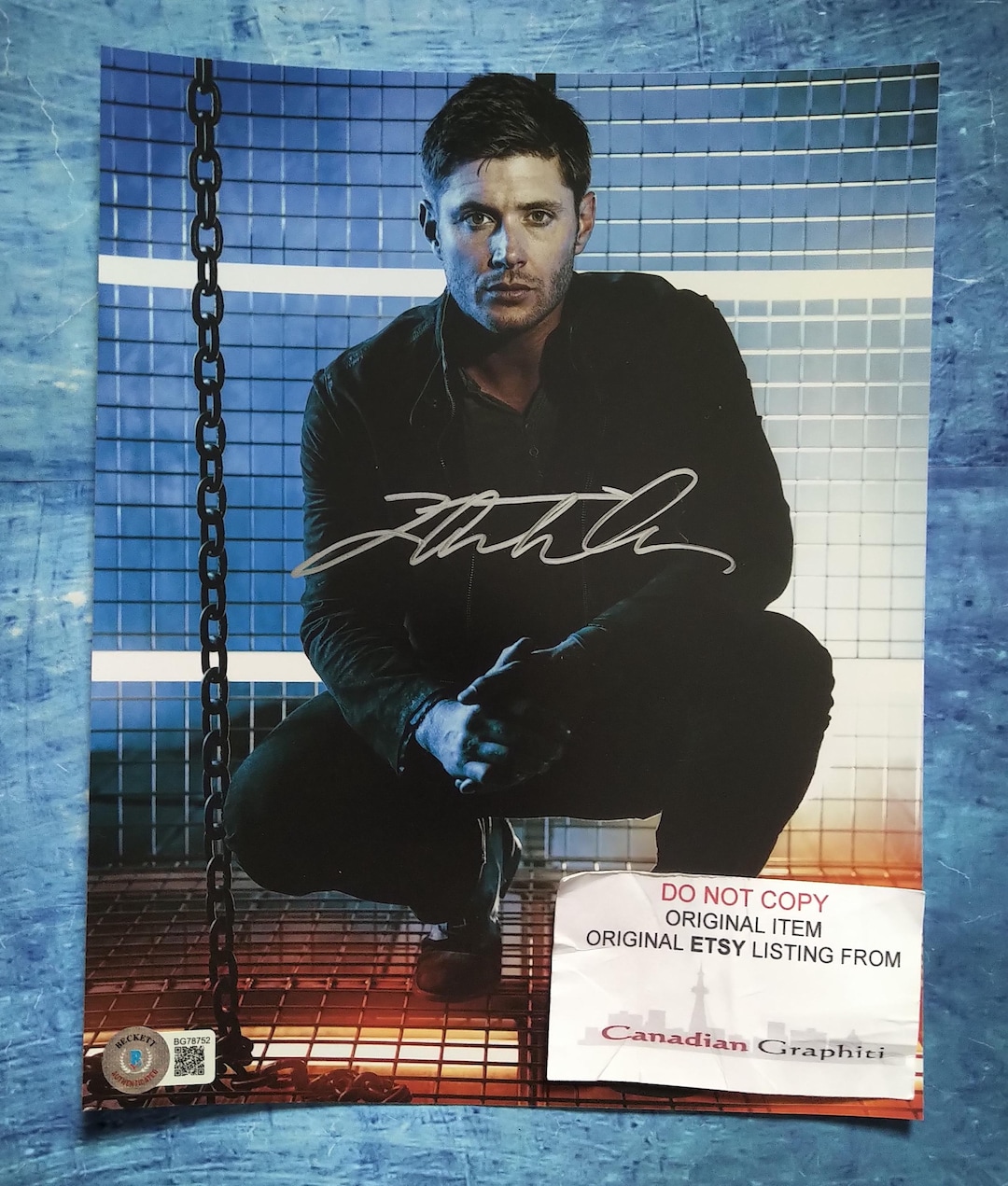 Jensen Ackles Hand Signed Autograph 8x10 Photo BAS COA Supernatural - Etsy