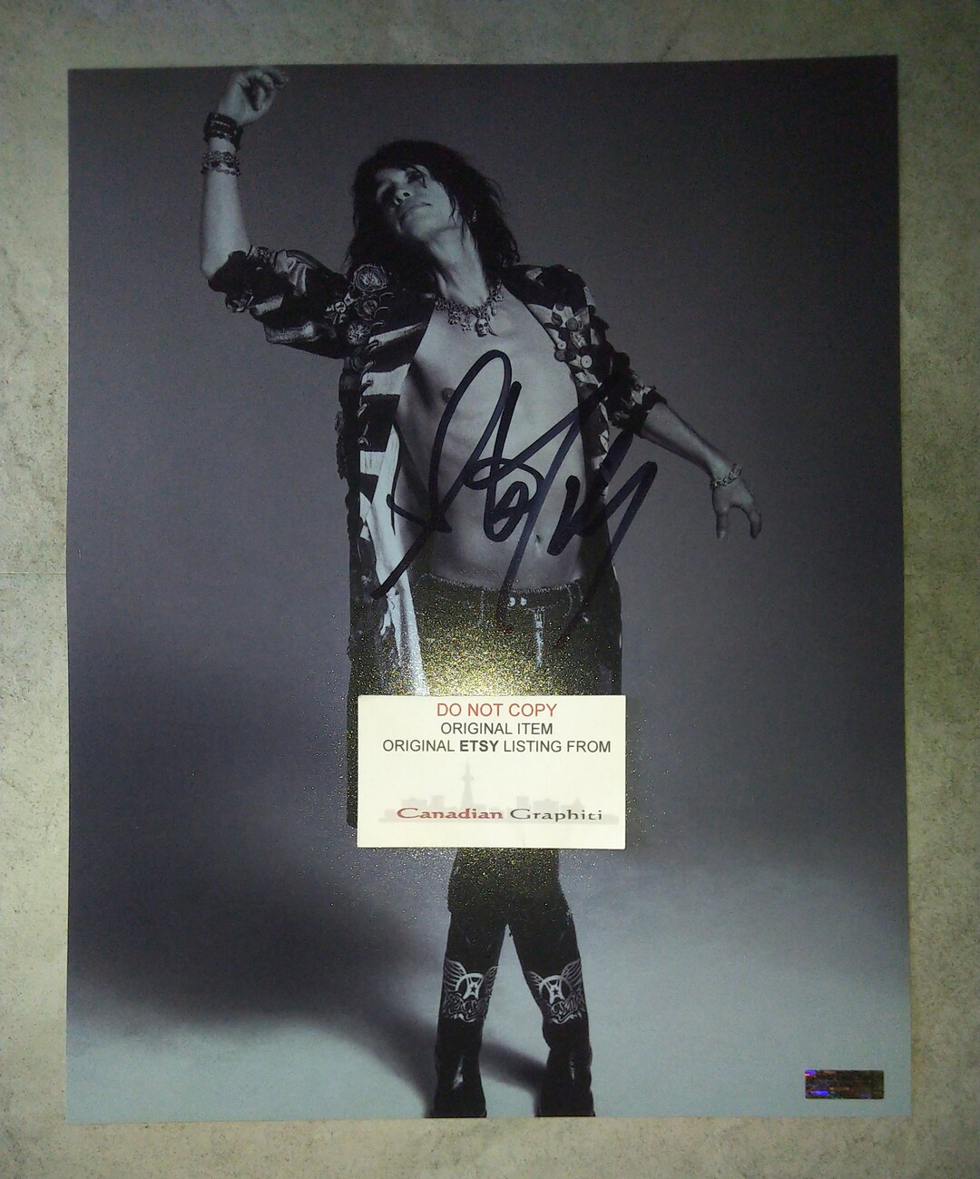 Steven Tyler Hand Signed Autograph Photo COA BAS Aerosmith - Etsy