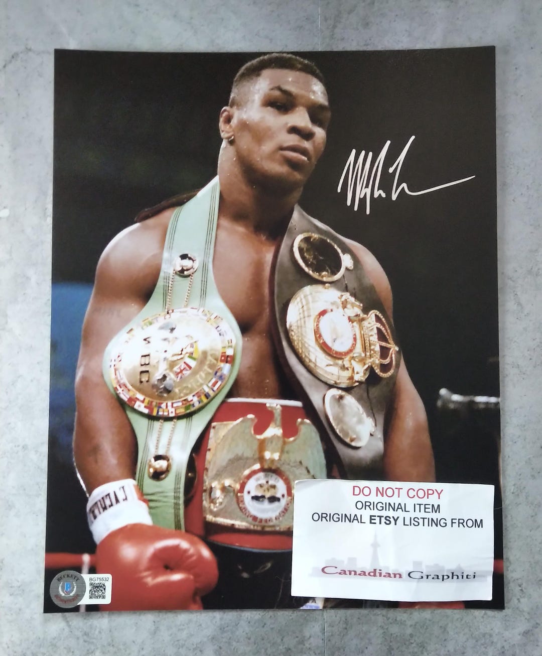 Mike Tyson Hand Signed Autograph 8x10 Photo BAS COA - Etsy