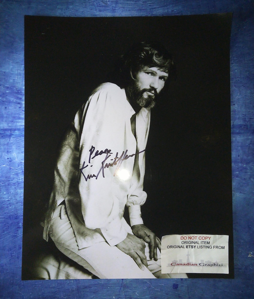 Kris Kristofferson Hand Signed Autograph 11x14 Photo COA - Etsy