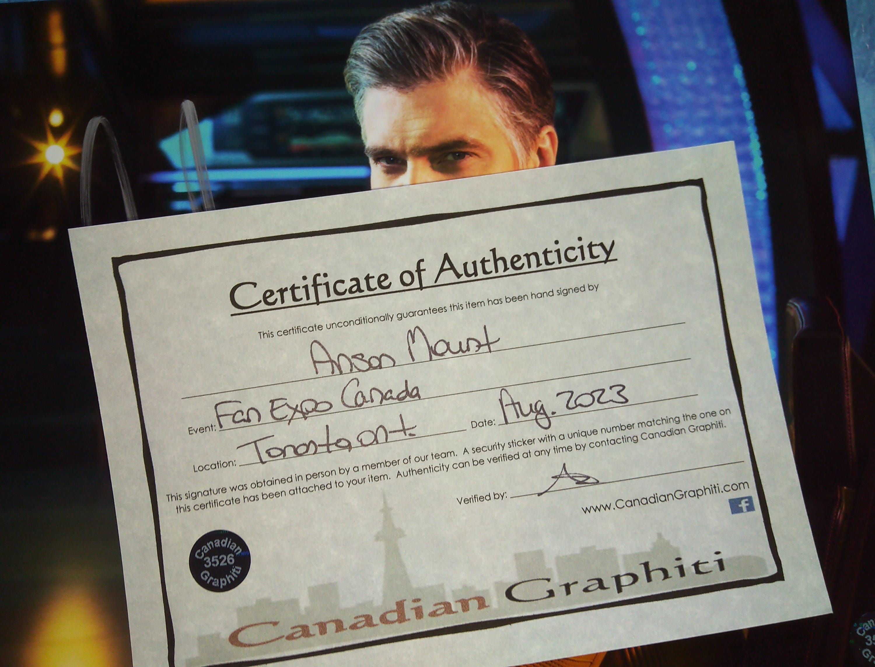 Anson Mount Hand Signed Autograph 8x10 Photo COA Star Trek - Etsy