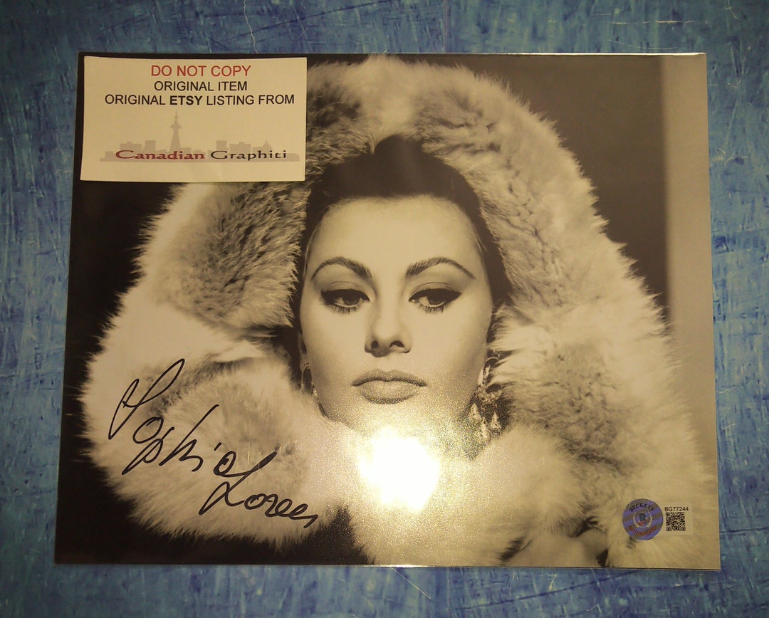 Sophia Loren Hand Signed Autograph 8x10 Photo BAS COA - Etsy