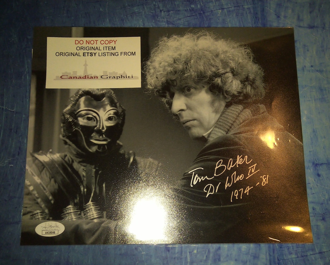 Tom Baker Hand Signed Autograph 8x10 Photo COA Doctor Who - Etsy
