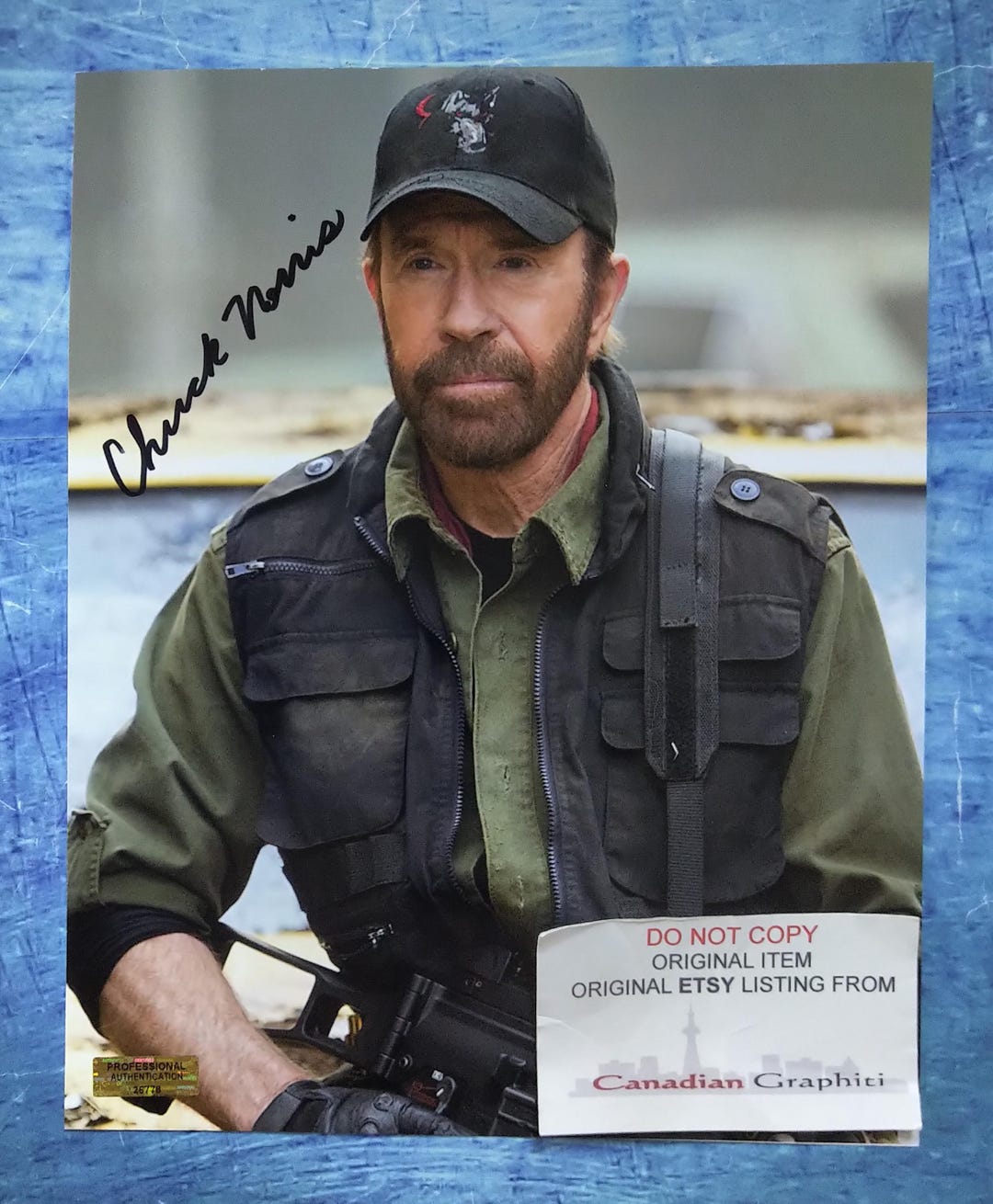 Chuck Norris Hand Signed Autograph 8x10 Photo COA - Etsy