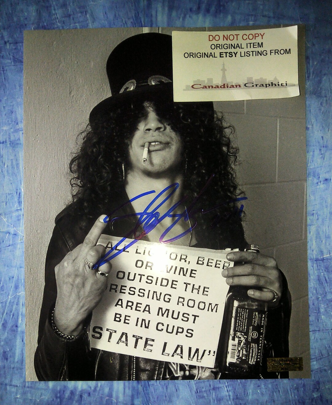 Slash Hand Signed Autograph 8x10 Photo COA - Etsy