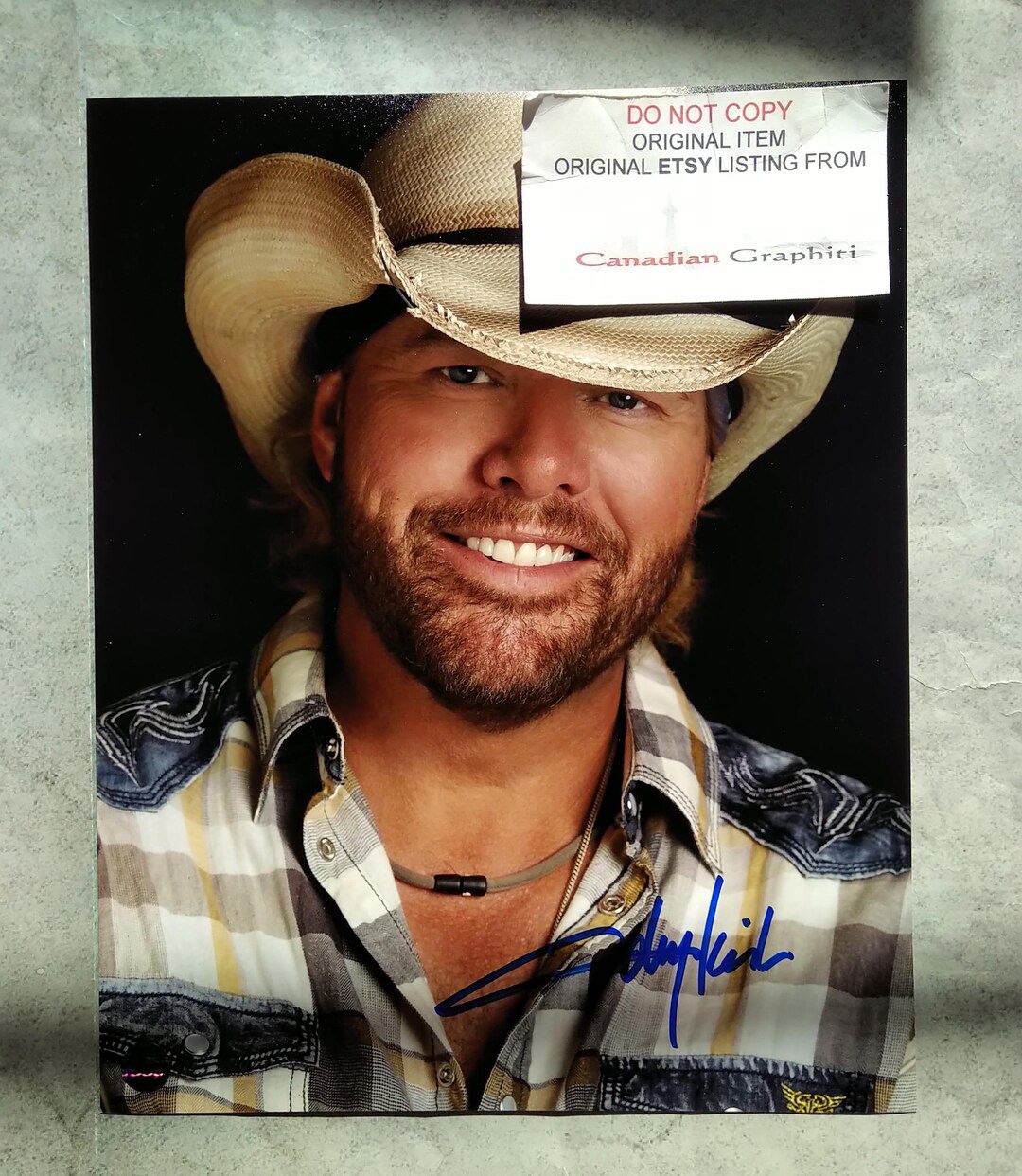 Toby Keith Hand Signed Autograph 8x10 Photo COA - Etsy