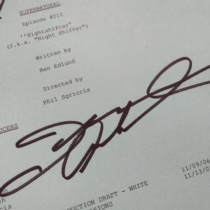 Jensen Ackles & Jared Padalecki Hand Signed Autograph Supernatural ...