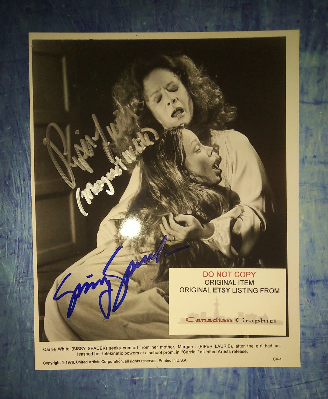 Sissy Spacek And Piper Laurie Hand Signed Autograph 8x10 Photo Coa Carrie Etsy