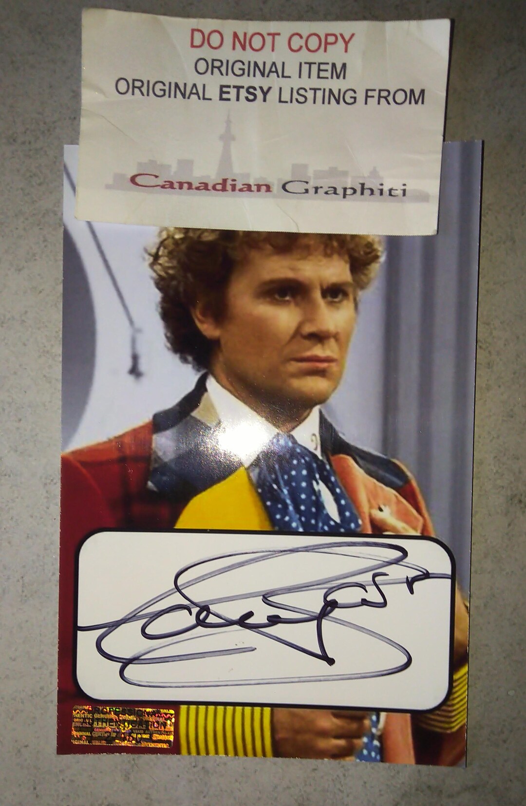 Colin Baker Hand Signed Autograph Photo COA Doctor Who - Etsy