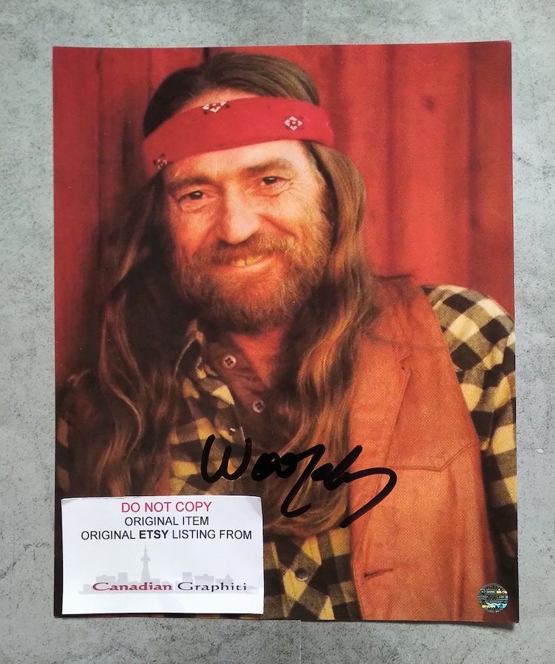 Willie Nelson Hand Signed Autograph 8x10 Photo COA - Etsy