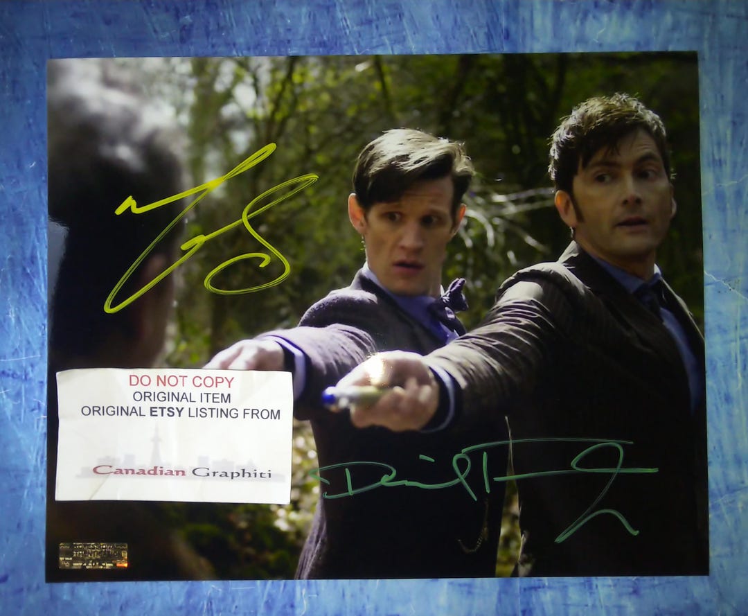 David Tennant & Matt Smith Hand Signed Autograph 8x10 Photo COA Doctor ...