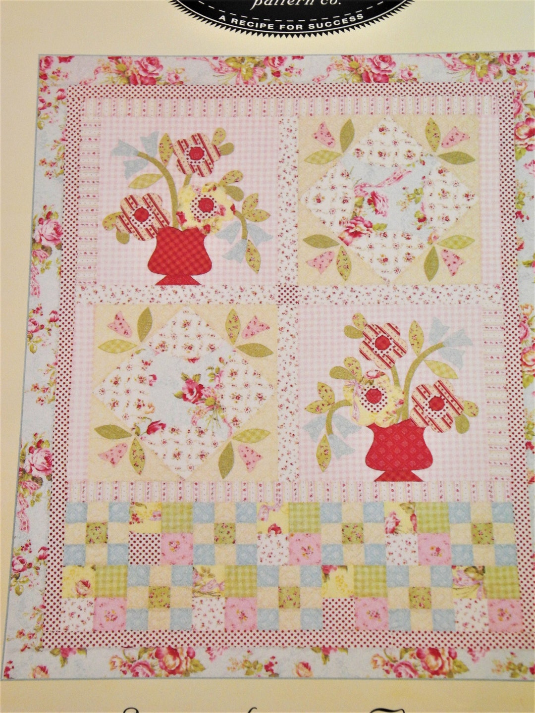 Sweetheart Roses Quilt Kit Rare Retired Shabby Chic Roses Celebration ...