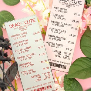 Horror Store Receipt - Bookmark - Etsy