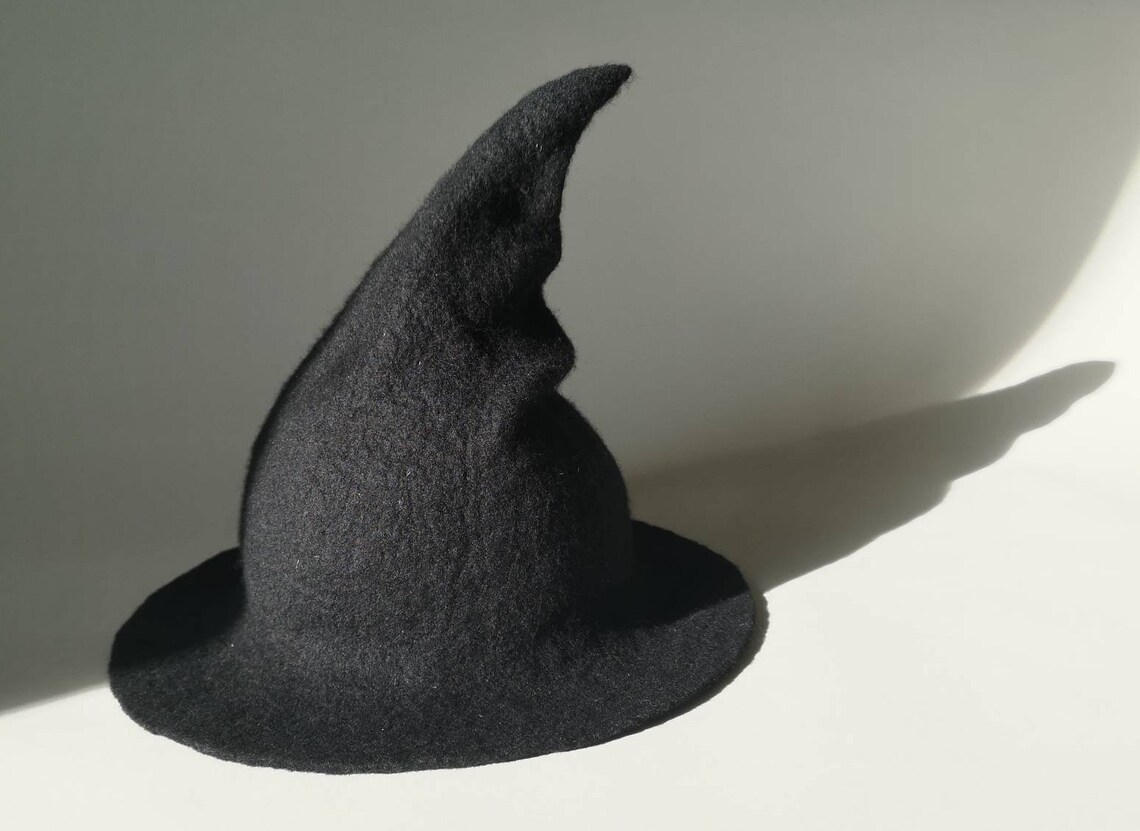 Black witch hat Wizard magic hat | Etsy