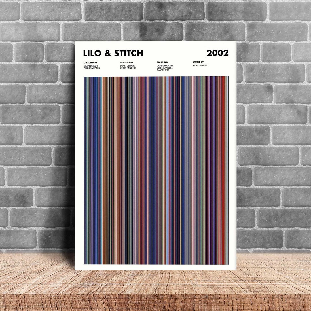 Lilo and Stitch Movie Barcode Print Lilo and Stitch Print - Etsy