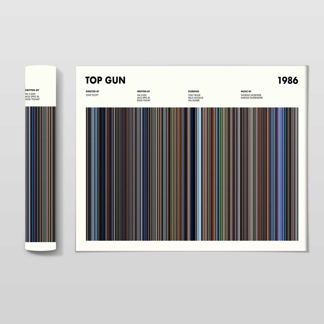 Top Gun Movie Barcode Print Top Gun Print Top Gun Poster - Etsy