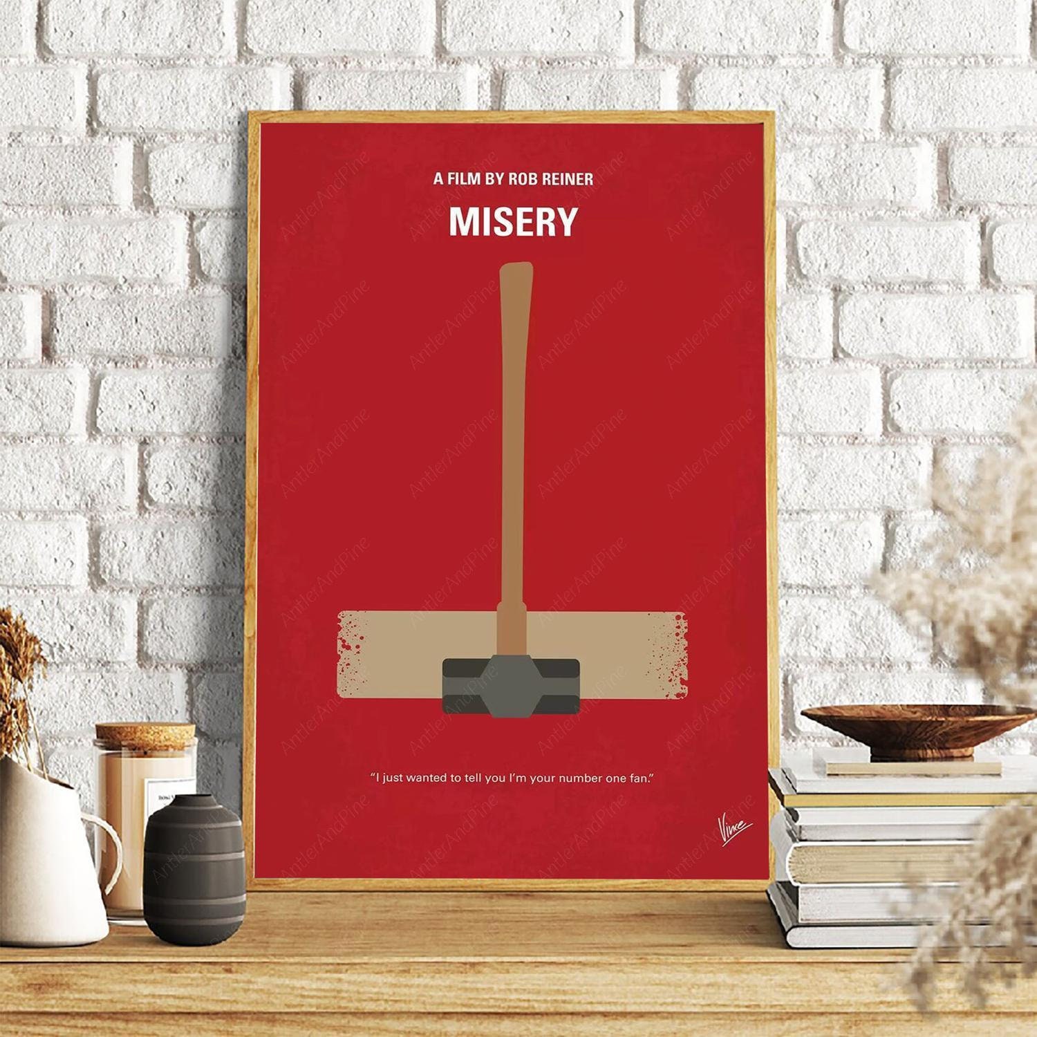 Misery Minimal Movie Poster Modern Vintage Movies Poster - Etsy