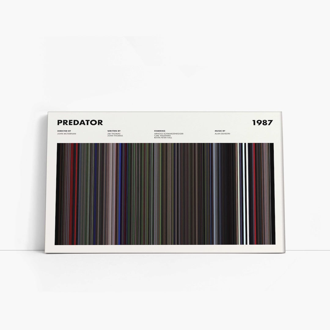 Predator Movie Barcode Print, Predator Print, Predator Poster, Predator ...