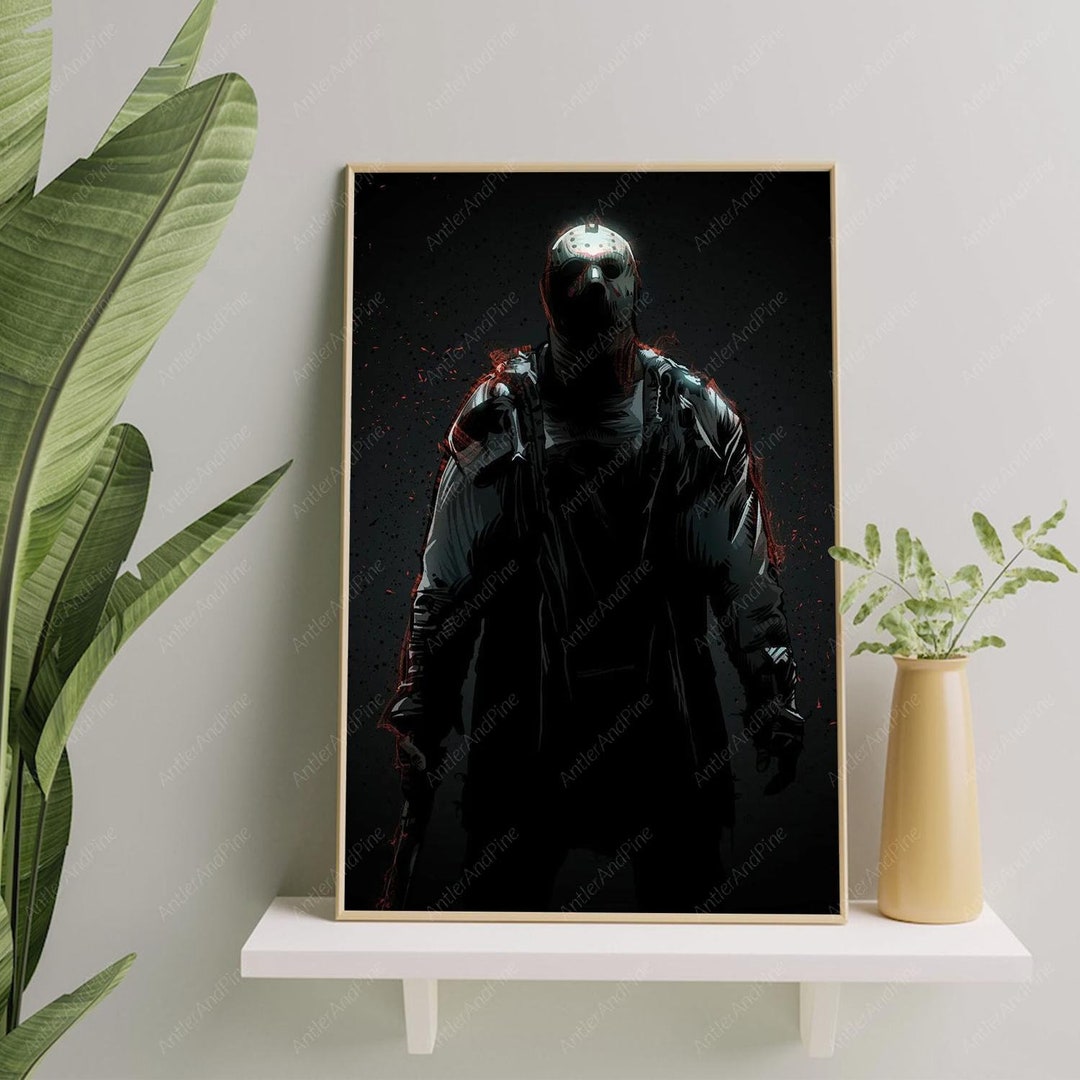 Jason Voorhees II Poster, Modern Vintage Movie Poster, Minimalist Wall ...