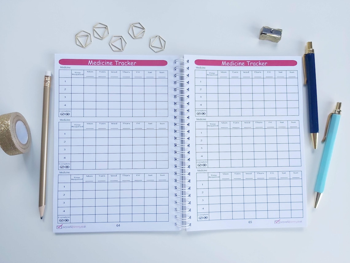 Personal Medical Diary Family Health Planner Medical - Etsy