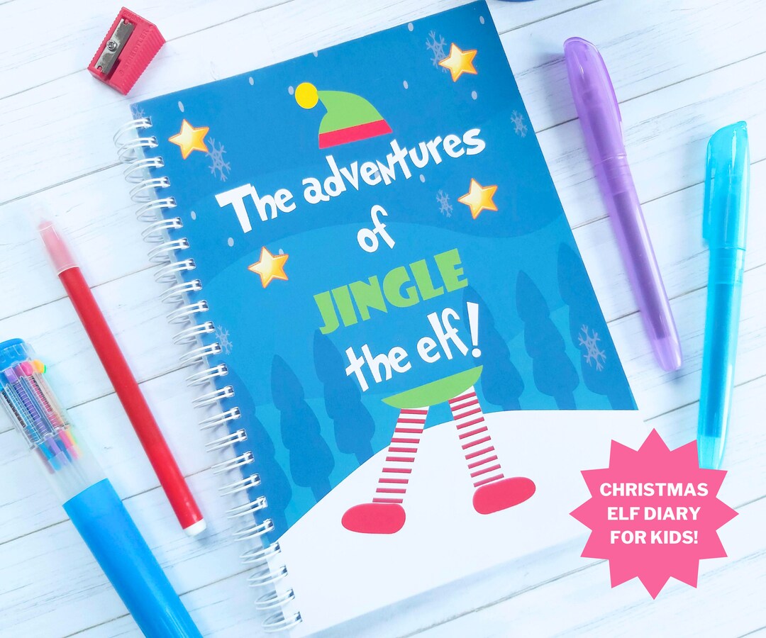 The Adventures of My Christmas Elf Journal ~ Personalised Elf Diary ...