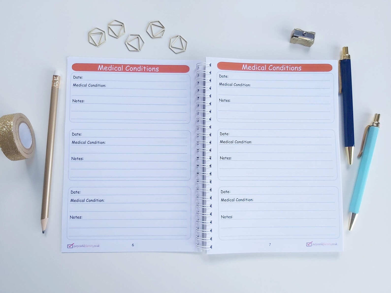 Personal Medical Diary Family Health Planner Medical - Etsy