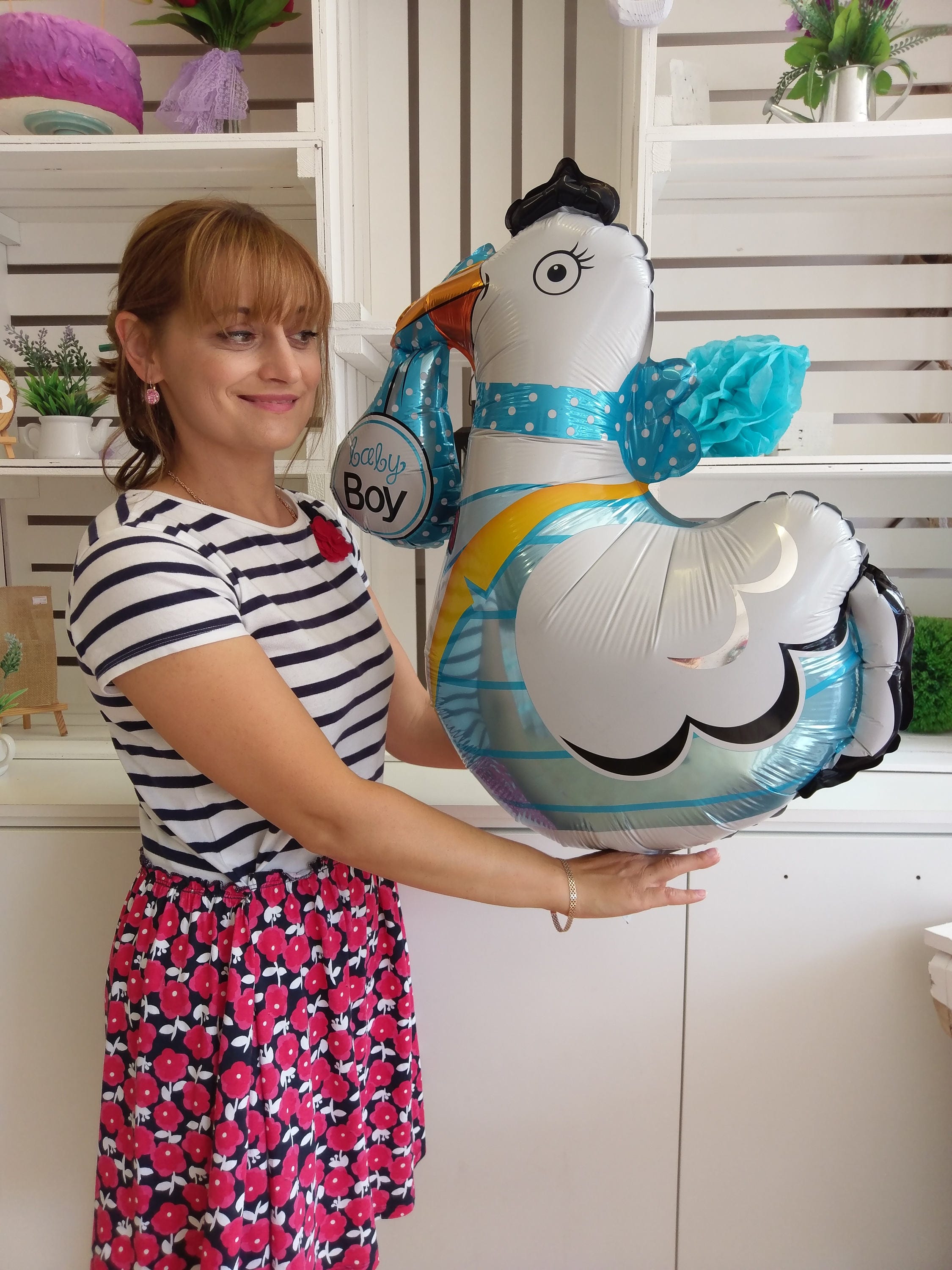 Baby Boy Balloons Baby Shower Stork balloons It's a | Etsy