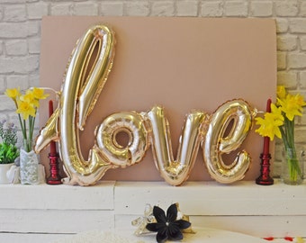 Love Script Balloon - Etsy