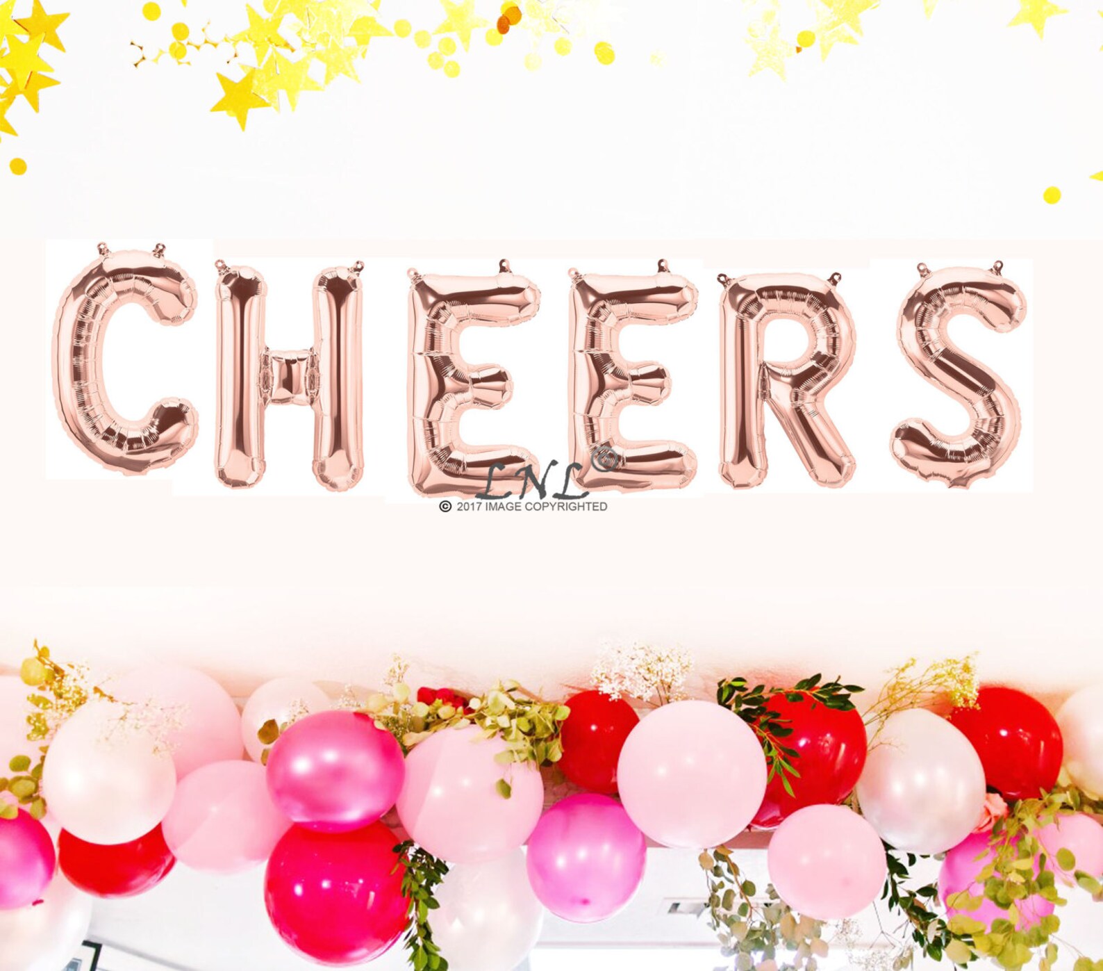 Rose Gold Balloon Cheers Wedding Party Balloon 16 Inch - Etsy